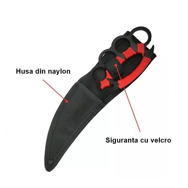 Set cutit de vanatoare si box, IdeallStore®, 25 cm, husa inclusa - eMAG.ro
