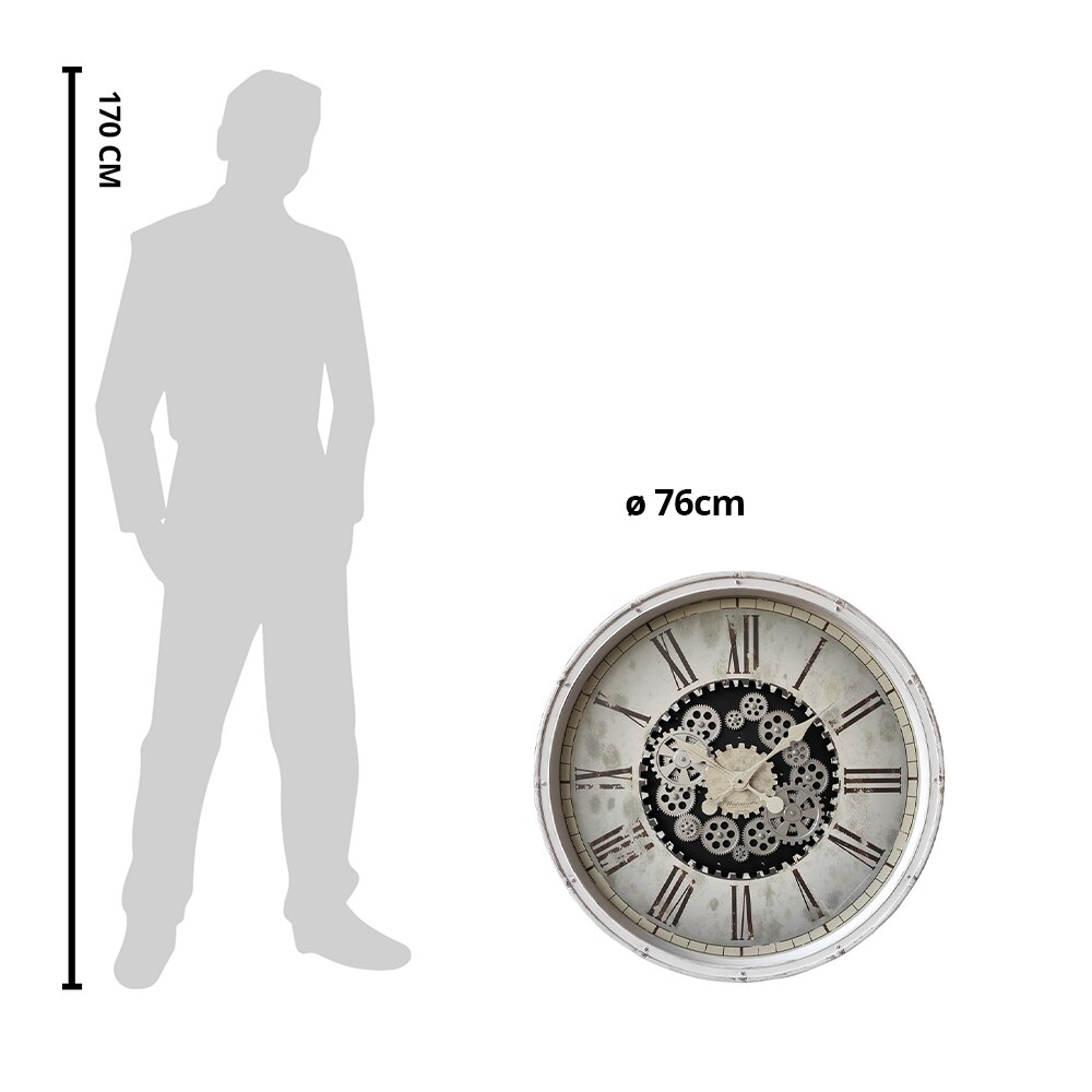 Ceas perete alb vintage 76x8 cm - eMAG.ro