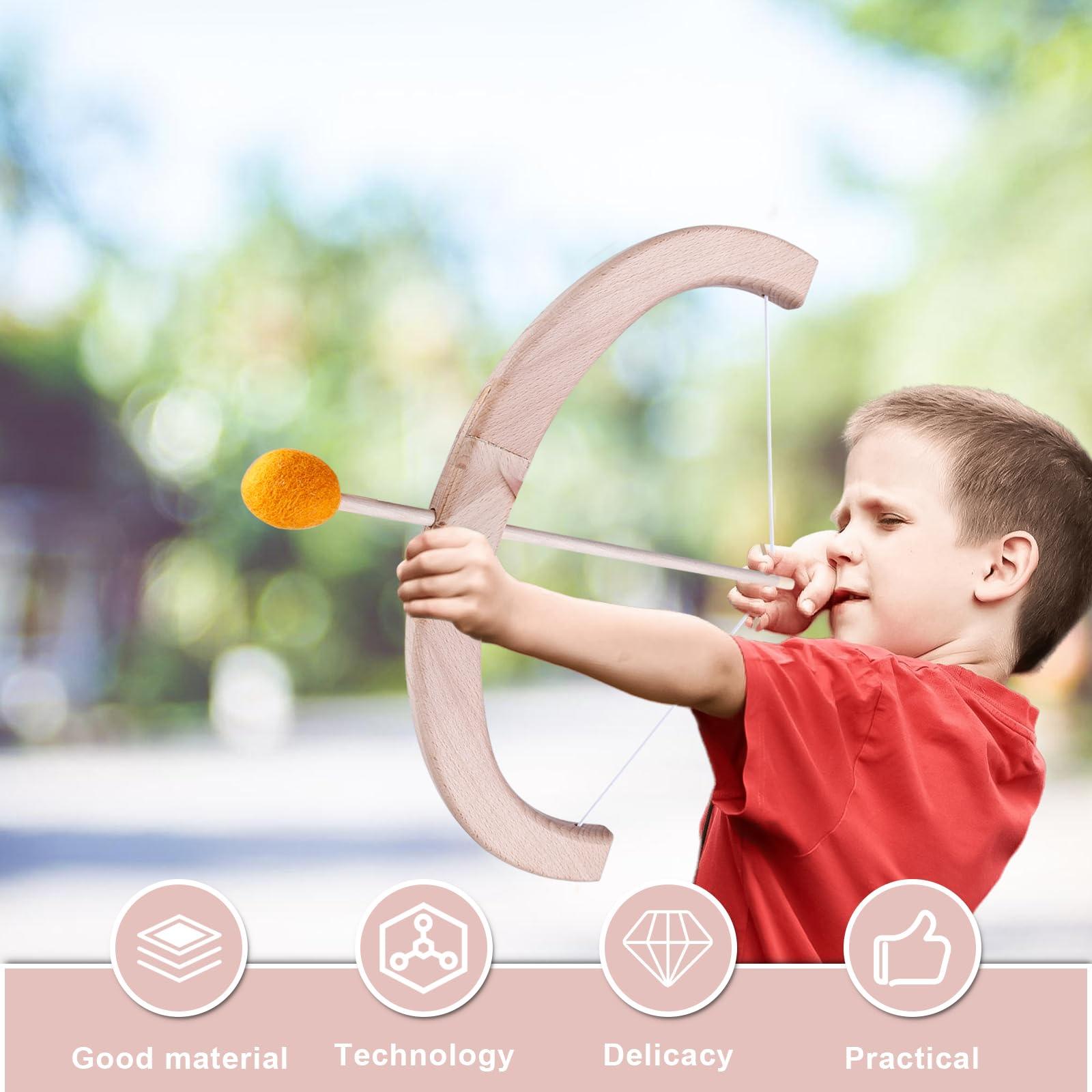 Set arc cu sageti pentru copii, Lemn, 41.5cm, +3ani, Multicolor - eMAG.ro