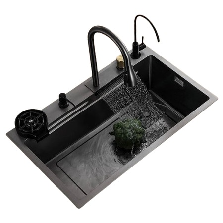 Chiuveta multifunctionala, Mat, Inox, 75x45x22 cm - eMAG.ro