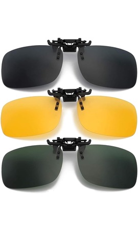 Set 3 lentile polarizate pentru ochelari de vedere, JENUOS®, tip Clip ...