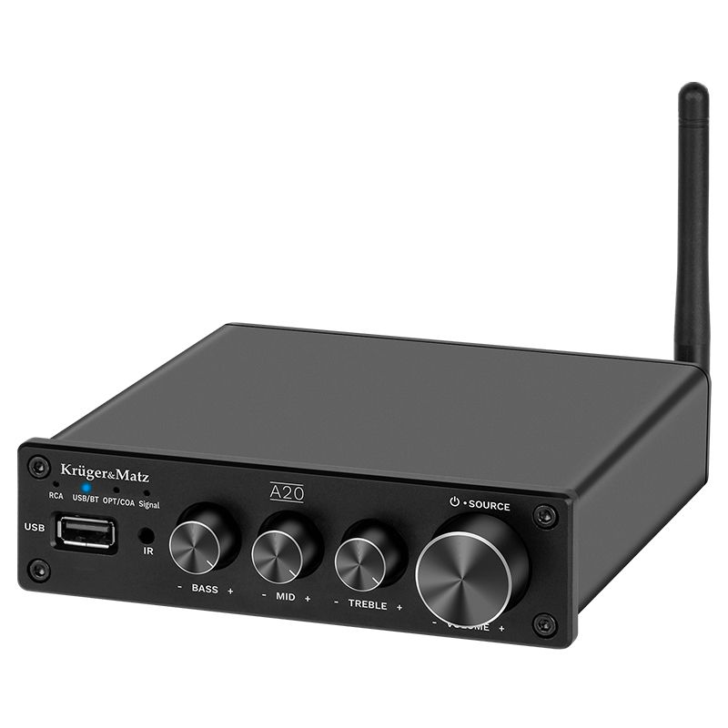 Mini amplificator stereo digital 2x100W Kruger&Matz A20 - eMAG.ro