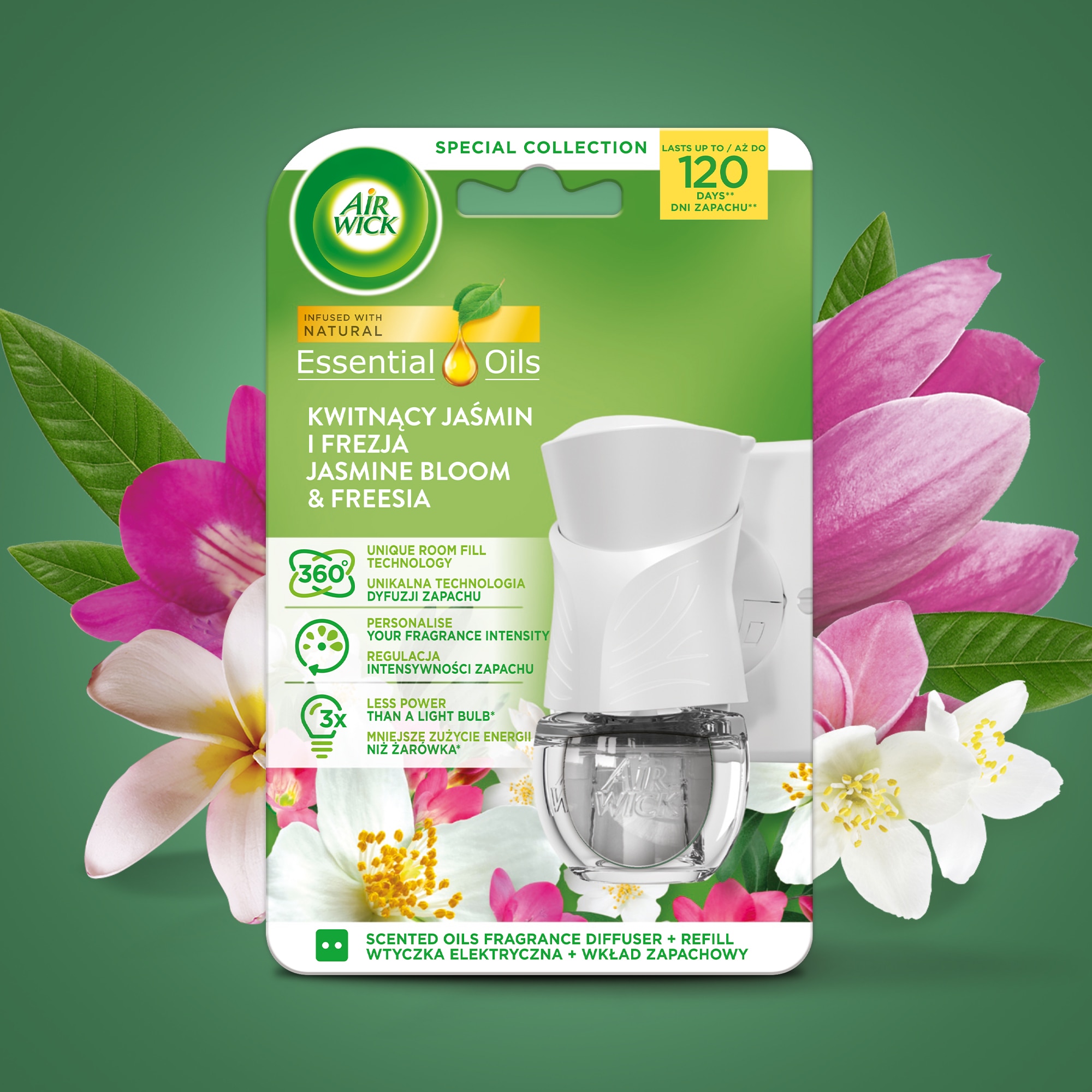 Aparat electric odorizant de camera Air Wick, Iasomie inflorita si ...