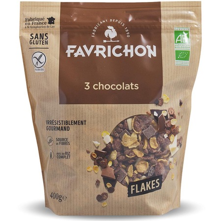 Fulgi BIO crocanti cu 3 feluri de ciocolata Favrichon 400g - eMAG.ro