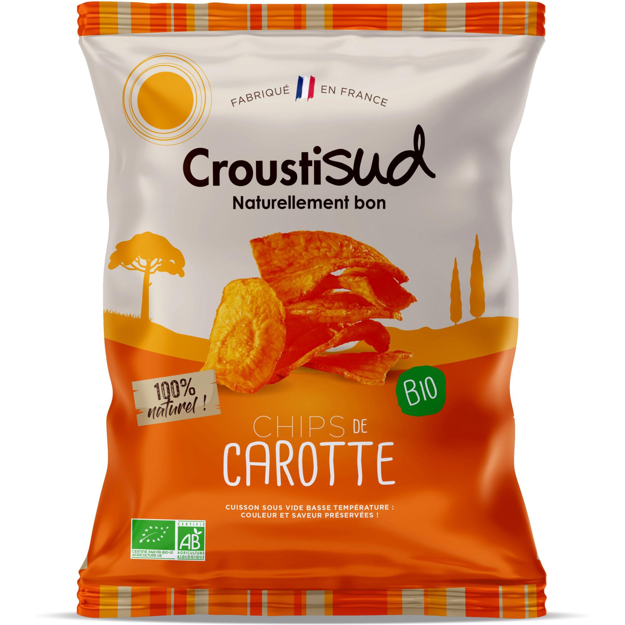 Chipsuri BIO din morcovi, fara sare Croustisud 70g - eMAG.ro