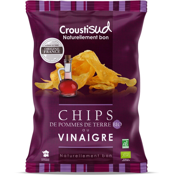 Chipsuri BIO din cartofi cu vinegar Croustisud 100g - eMAG.ro