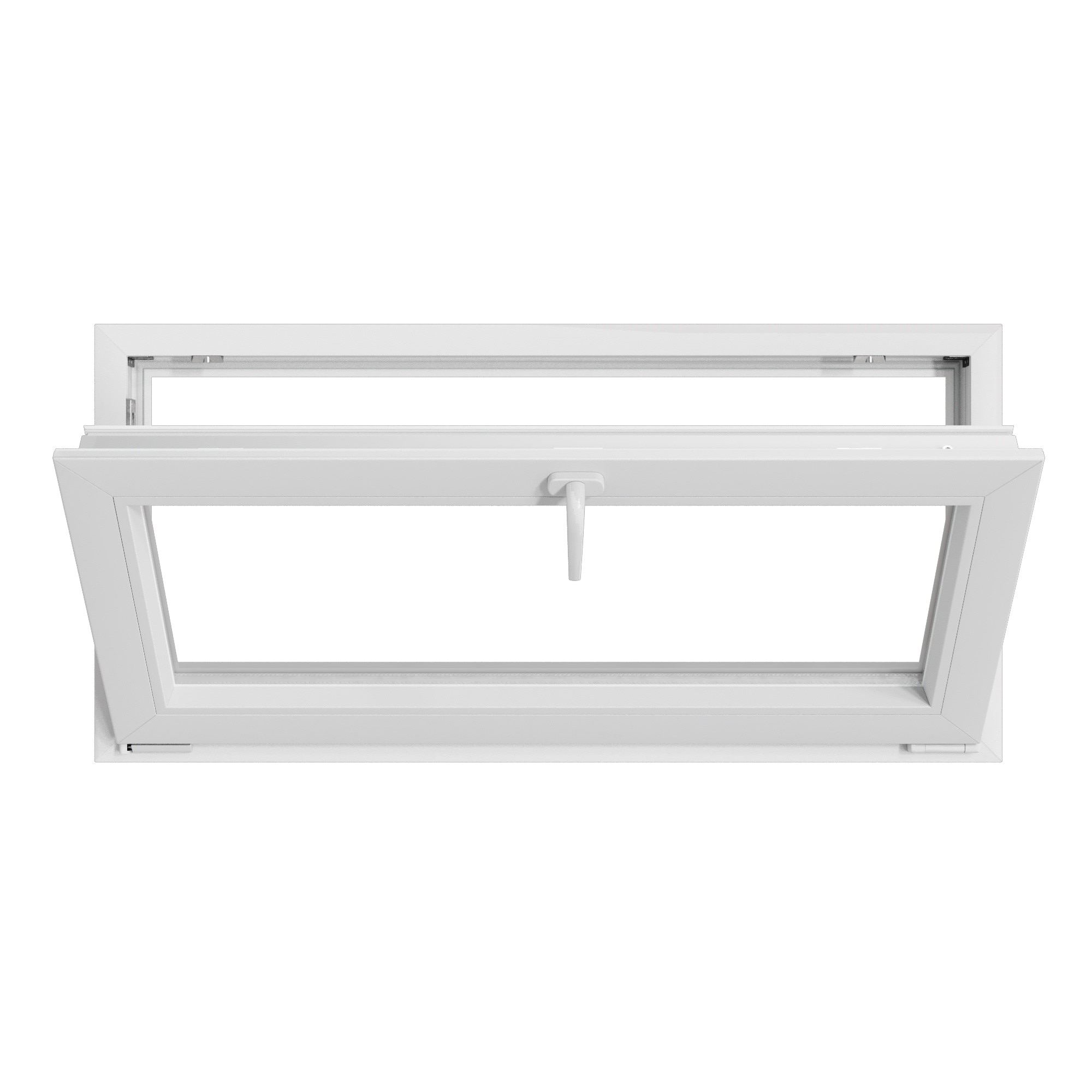 Fereastra PVC, APLAST, 4 camere, 1 canat, alb, deschidere basculanta, dimensiuni 100X50cm - eMAG.ro