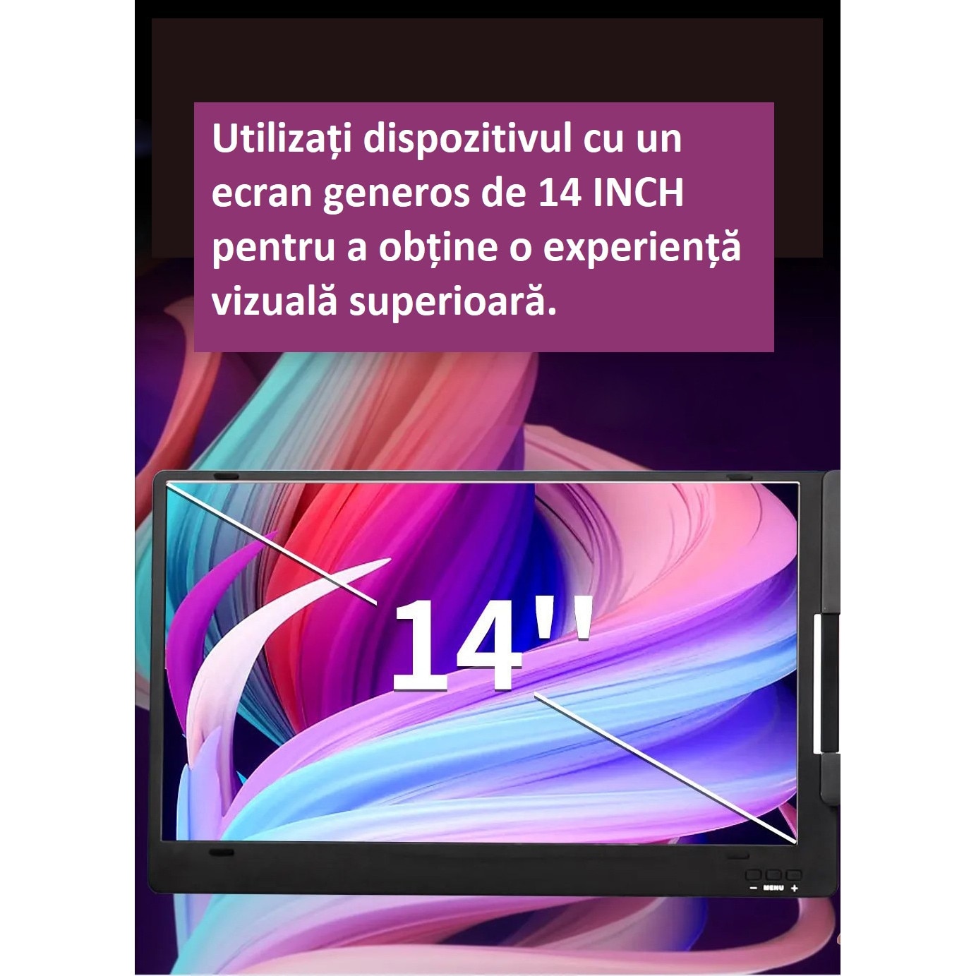 Monitor Extensibil Tri-Screen pentru Laptop Premium, dimensiune Ecrane ...