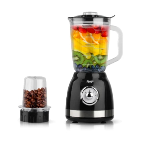 Blender de bucatarie profesional, multifunctional, RAF, 1000 W, 6 lame din otel inoxidabil si ...