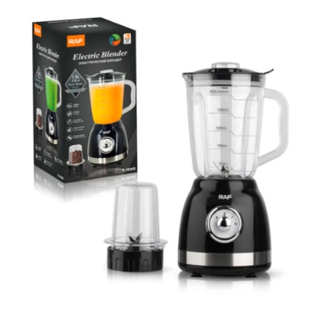 Blender de bucatarie profesional, multifunctional, RAF, 1000 W, 6 lame din otel inoxidabil si ...