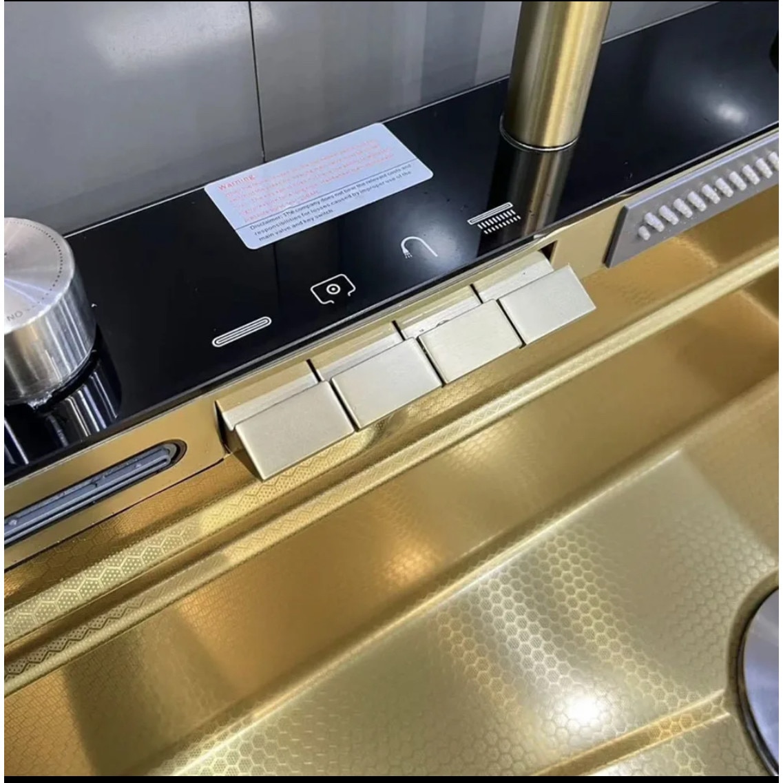 Chiuveta bucatarie multifunctionala, din otel inoxidabil, culoare auriu ...