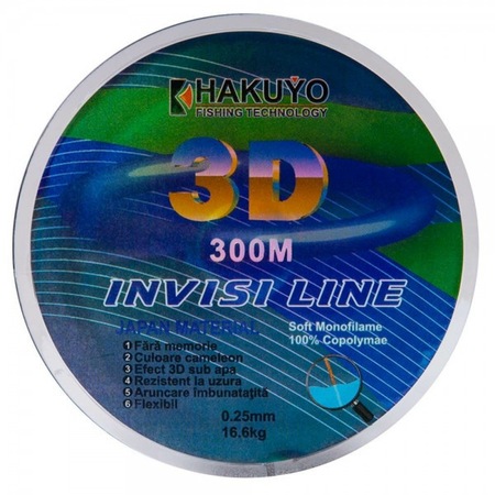 Fir monofilament 3D, 300m, 0.25 mm - eMAG.ro