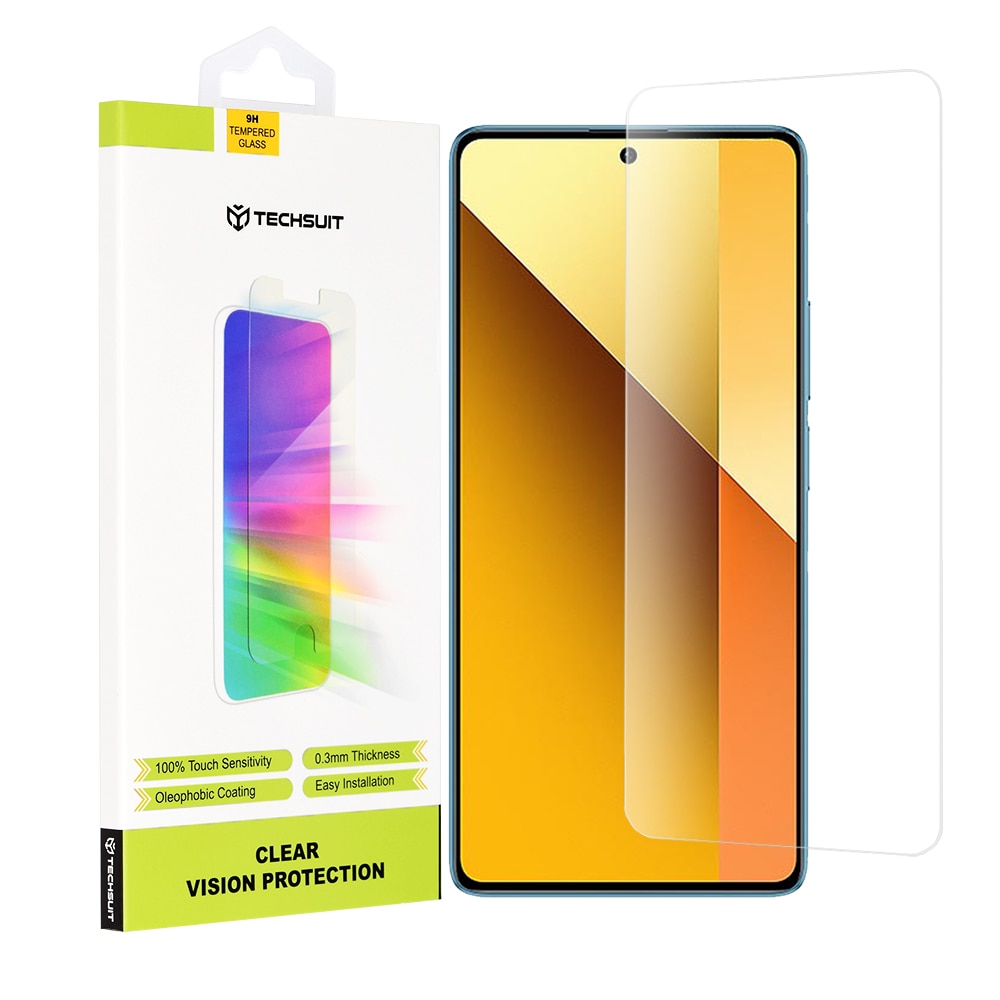 Protector de sticla pentru Xiaomi Redmi Note 13 5G / Note 13 Pro 5G / Poco X6 - Techsuit Clear ...