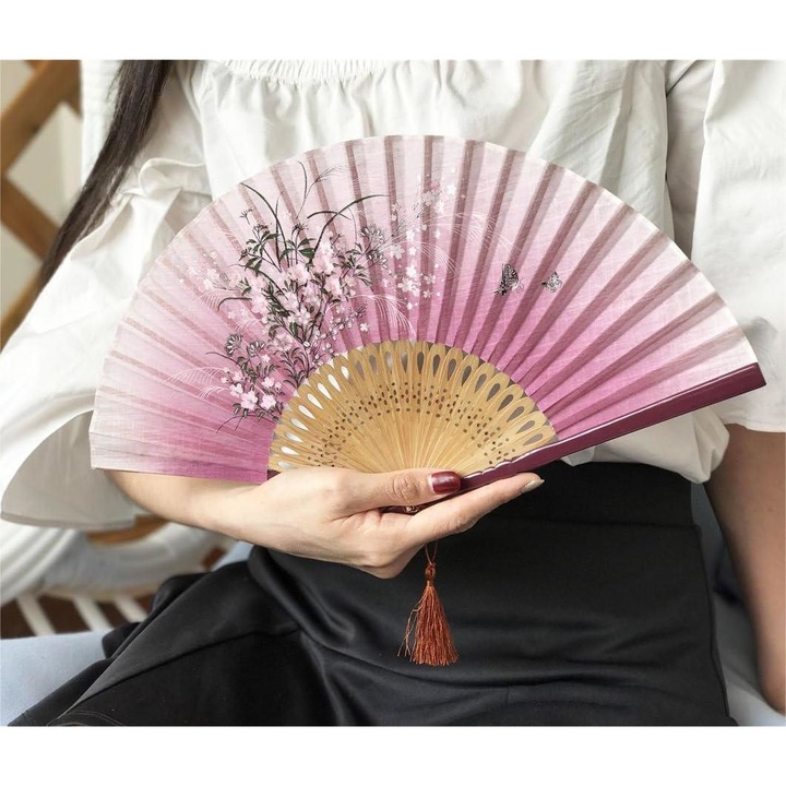 Evantai, In/Bambus, Roz - eMAG.ro