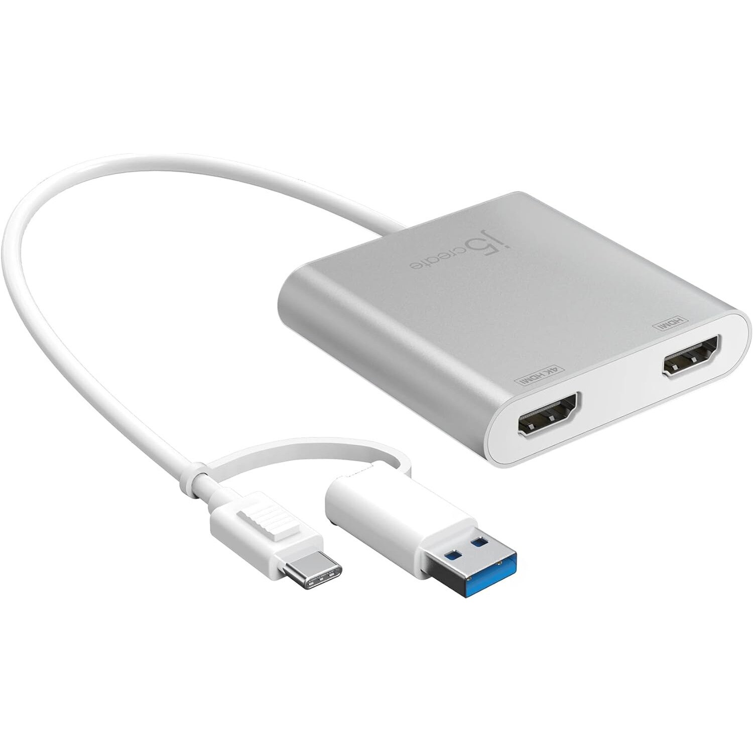 Кабел за данни, Конектор, за Windows, HDMI, USB C, 5V, сребрист - eMAG.bg