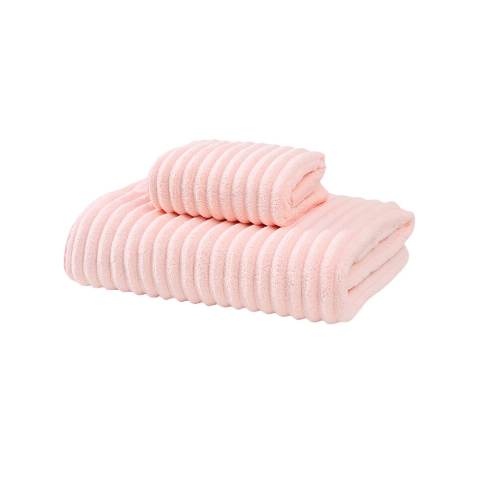 Set 2 prosoape, PEEIK, Lana, 70x140cm/35x75cm, Roz - eMAG.ro