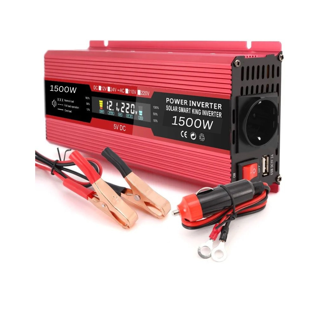 Invertor 24v 220v 1500w Unda Modificata cu Display, 1 Iesire AC ...