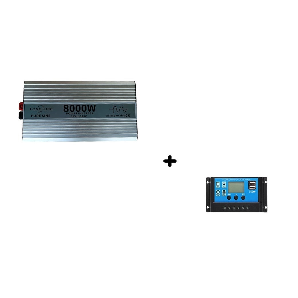 Invertor 8000 W, sinus pur, 24 V - 220 V, auto si sisteme panouri ...