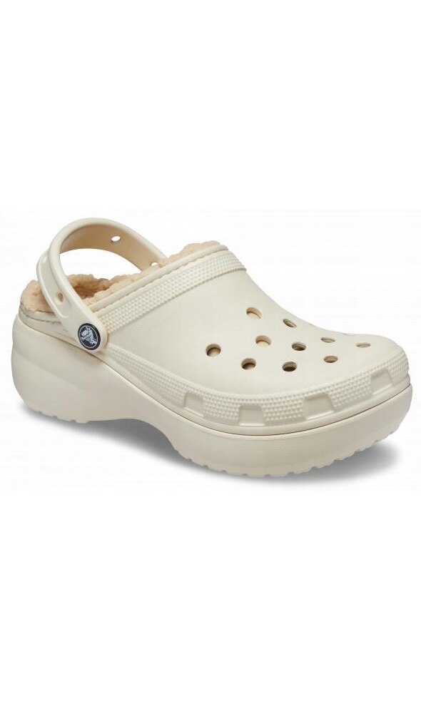 Saboti Izolati Femei, Crocs, Classic Platform Lined 207938 Clog, Alb, 41-42 EU - eMAG.ro