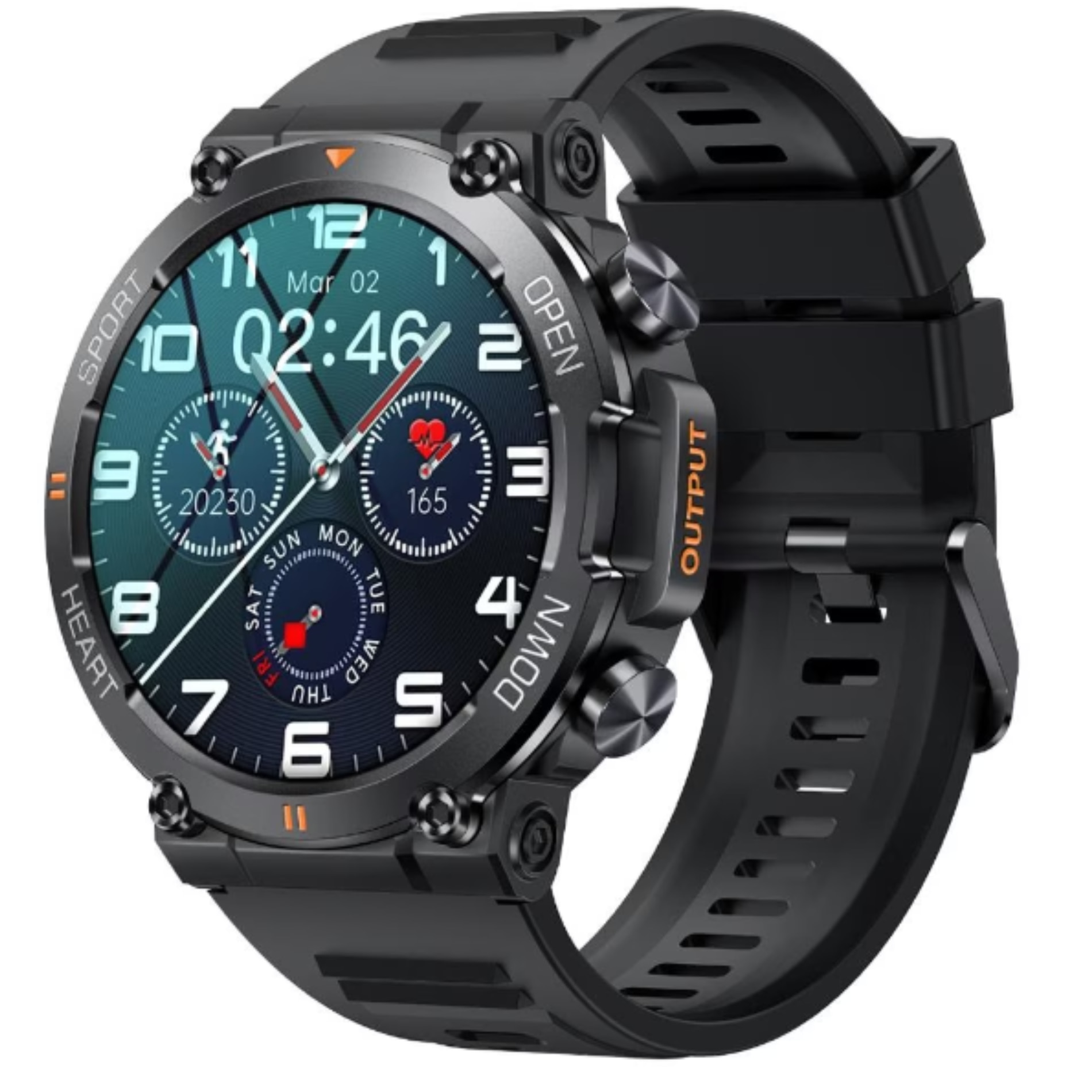 Ceas Military Smartwatch RoHS™ WATCH Apel Bluetooth, 1.39” Ultra Smooth ...