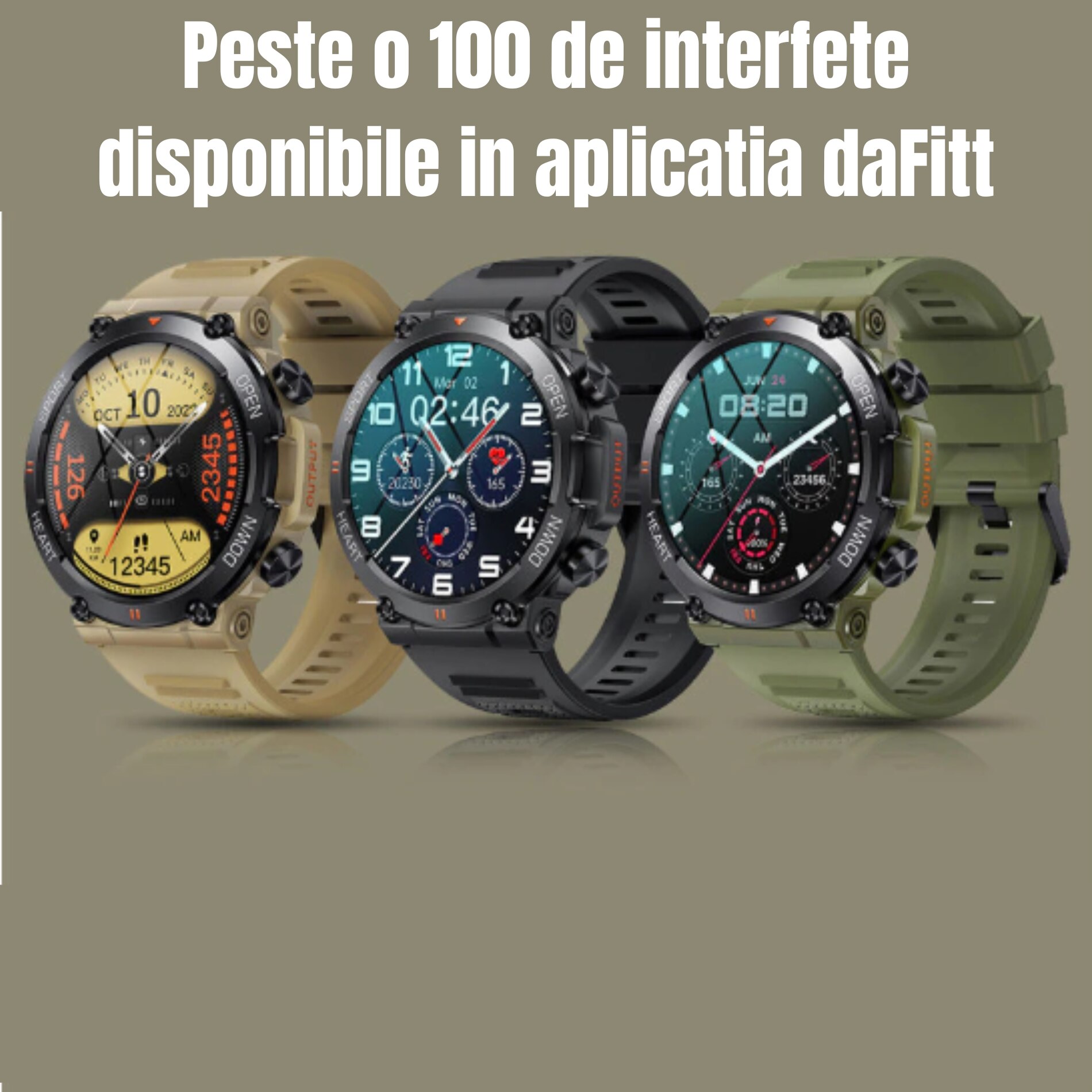 Ceas Military Smartwatch RoHS™ WATCH Apel Bluetooth, 1.39” Ultra Smooth ...