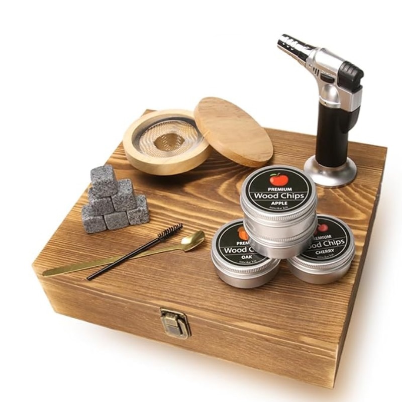 Set pentru afumare Whisky, Cocktail, Coniac, Vodca, Bere, Cafea ...