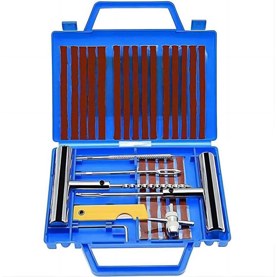 Kit Vulcanizare pentru Reparatie Pana Anvelope，Cu 20 buc Snur Cauciuc ...