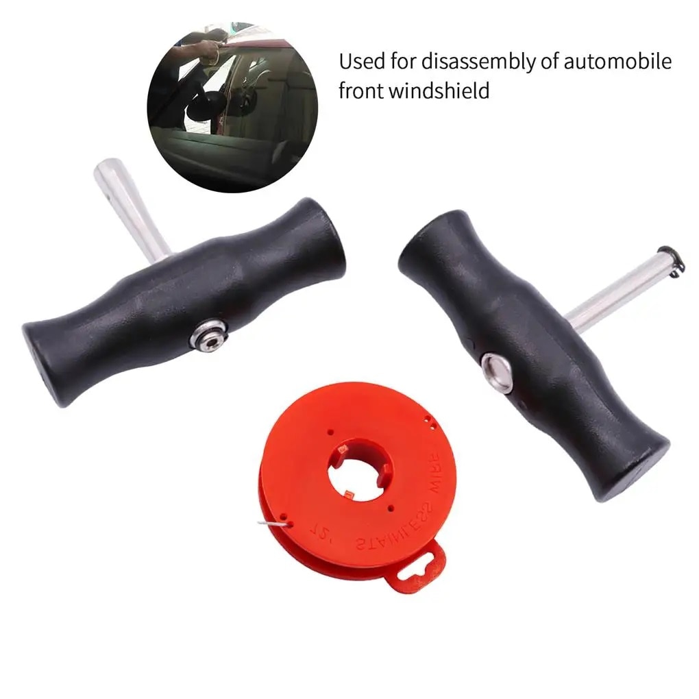 Kit taiere cheder parbrize auto, sarma galvanizata, manere plastic ...