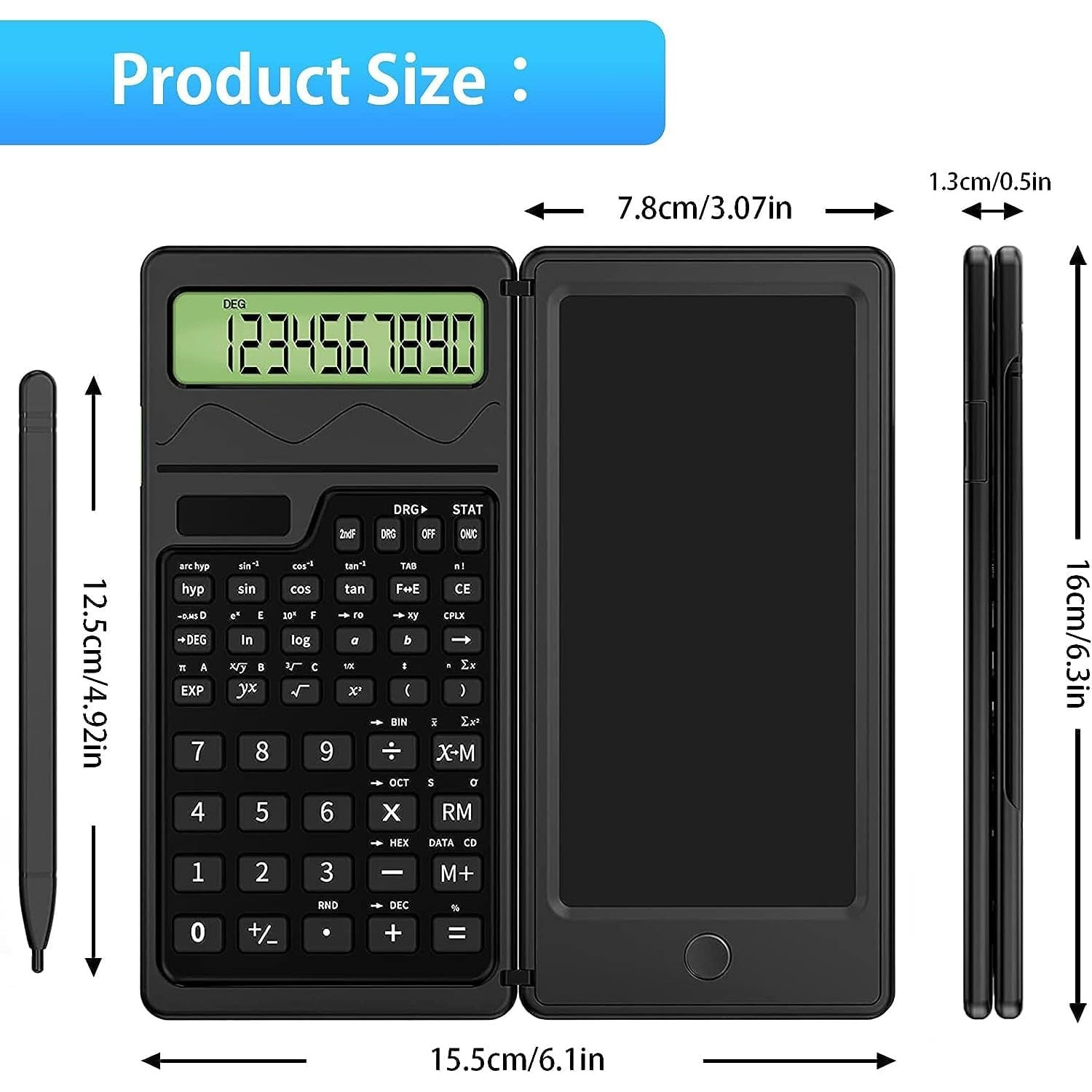Calculator stiintific, 10 cifre LCD desktop Calculator solar pliabil cu ...