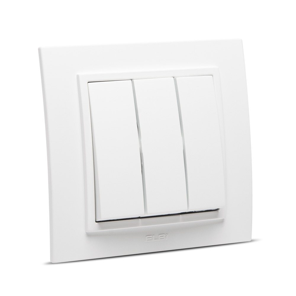 Intrerupator Triplu 10A, incastrat, Culoare Alb Mat, 220-240V, ZN - eMAG.ro