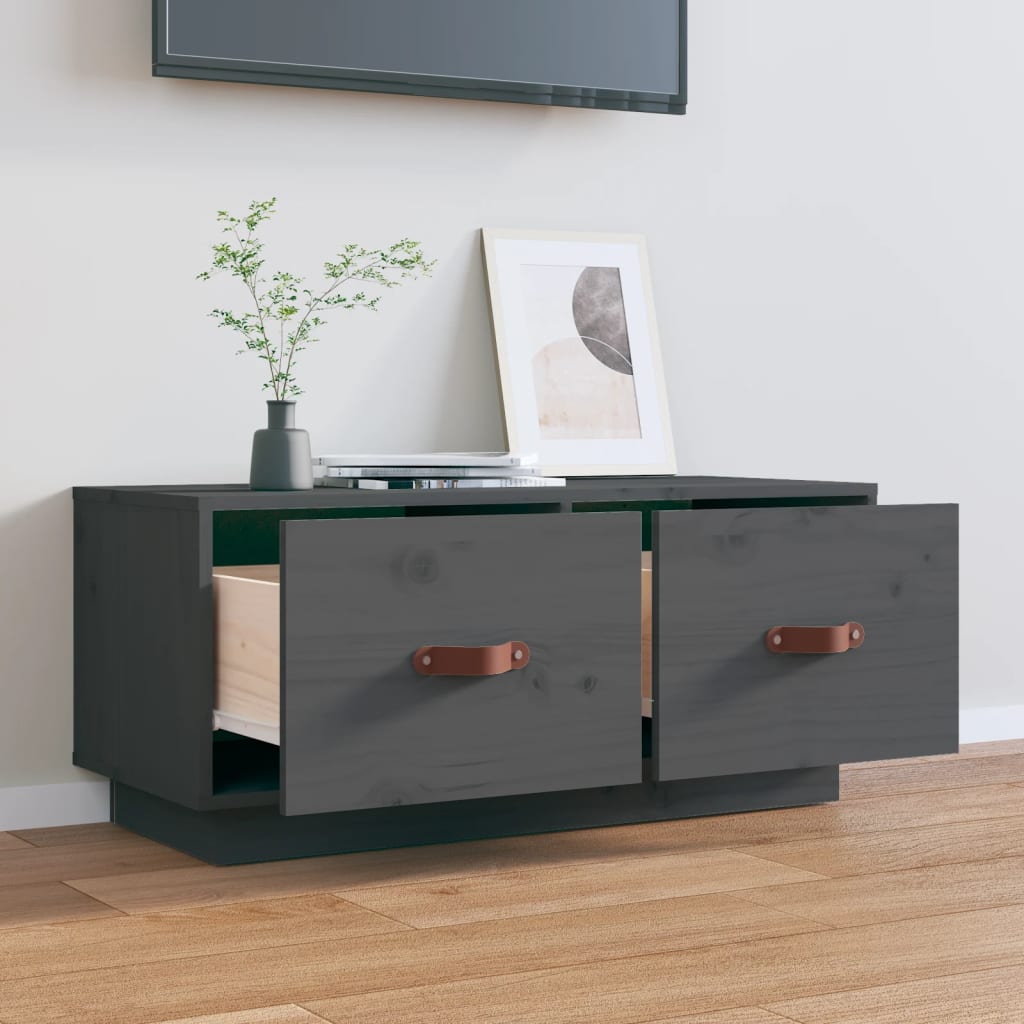 Dulap TV, Zakito Europe, Lemn, 80 x 34 x 35 cm, Gri - eMAG.ro