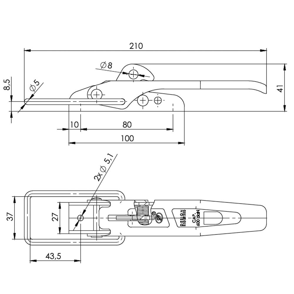 Inchizator oblon L210mm, ZB-01 SPP - eMAG.ro