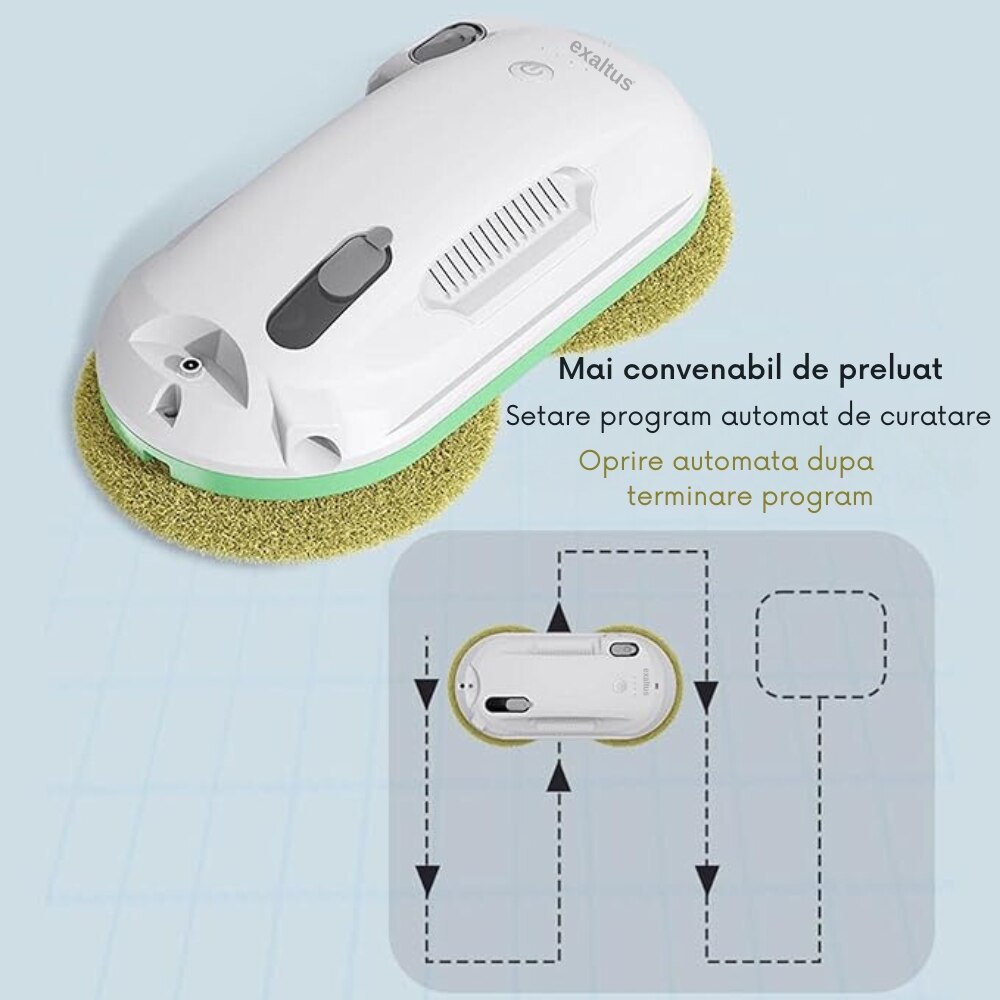 Robot curatare geamuri inteligent, Exaltus®, spalarea suprafetelor de ...