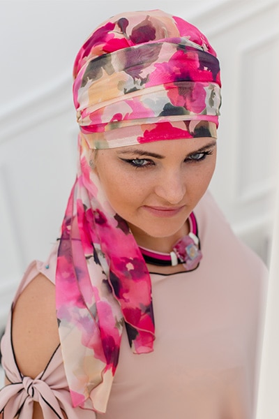 Turban sal Amelia sifon de matase K/3 rosu - eMAG.ro