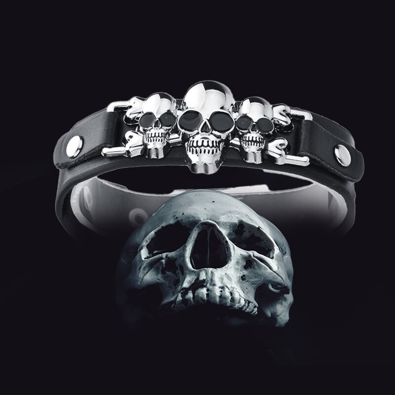 Bratara cu cap de schelet, model underworld, tematica friends stick ...