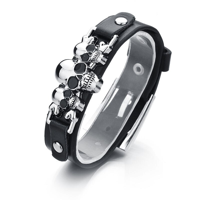 Bratara cu cap de schelet, model underworld, tematica friends stick ...