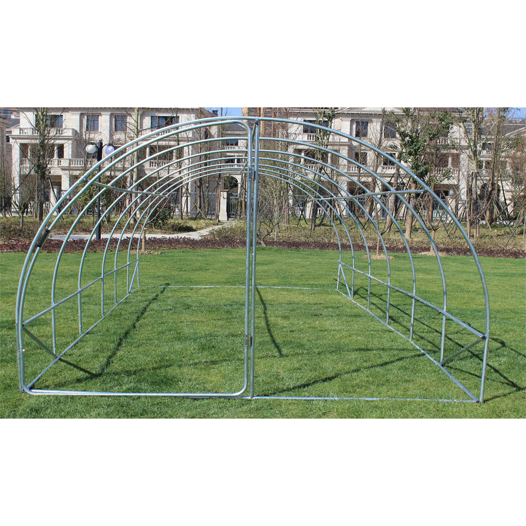 Sera tip tunel, Tunel de gradina cu folie 6x3 m, alb, BLOMSTER - eMAG.ro