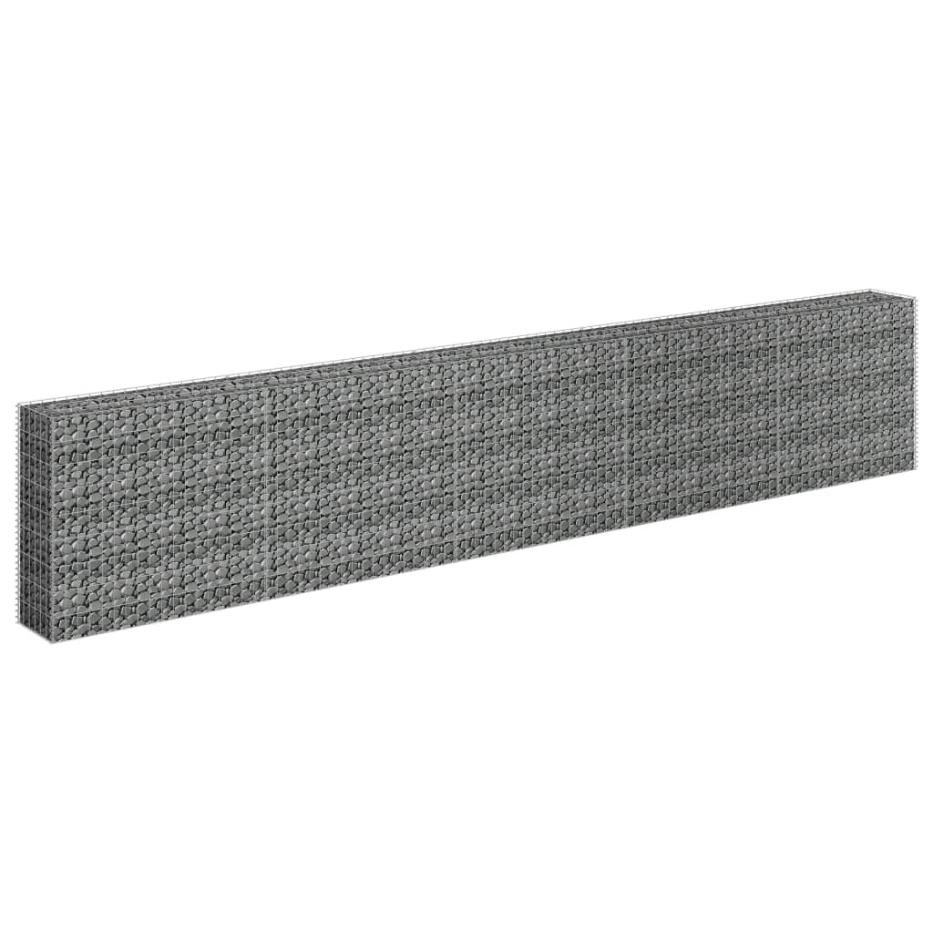 Strat inaltat gabion vidaXL, 450 x 30 x 90 cm, otel inoxidabil 43.4 kg ...