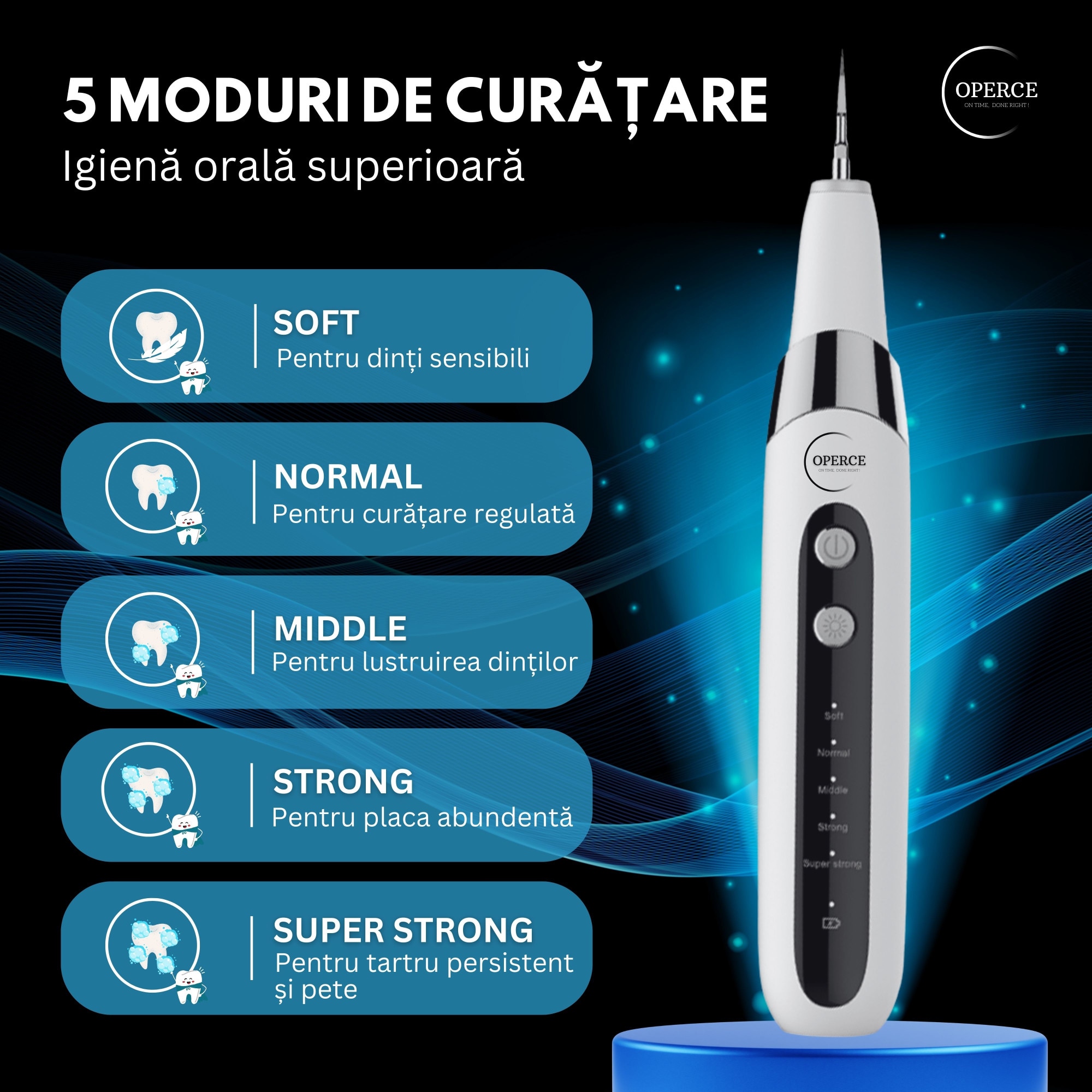 Aparat pentru Detartraj OPERCE™️, Ingrijire Dentara si Eliminare Tartru ...