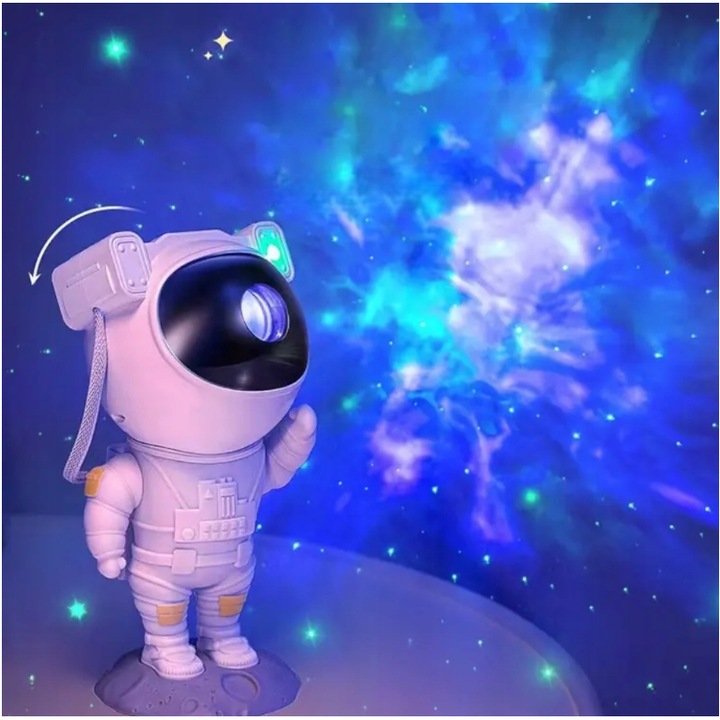 Proiector stele LED, Model astronaut, Plastic/Policarbonat/PVC, 115x228 ...