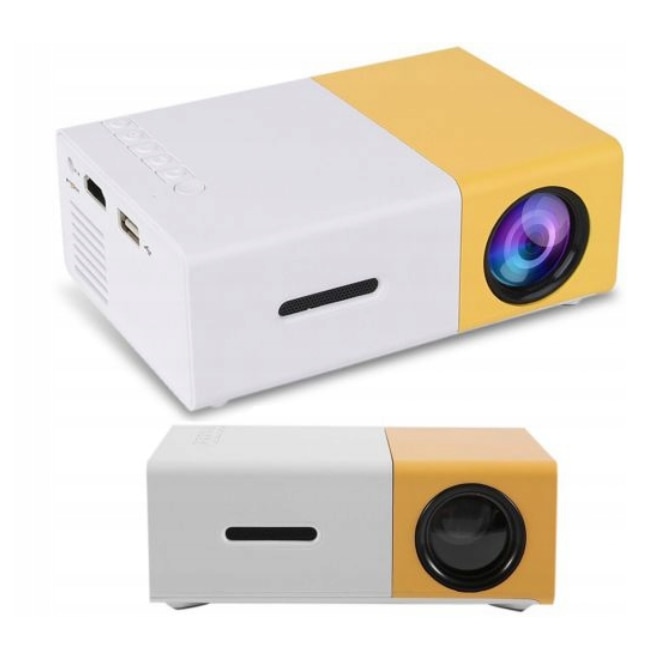 Mini proiector LED, Full HD, HDMI, USB, Alb - eMAG.ro