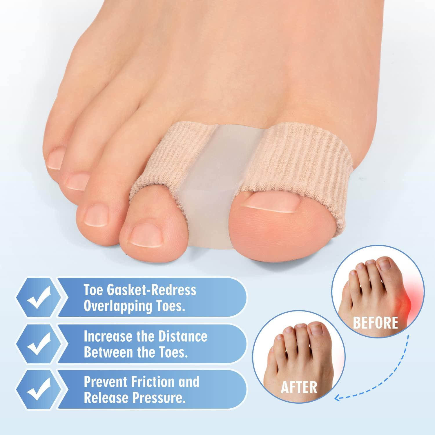 Set 4 separatoare degete, Textil, Respirabile, Bej - eMAG.ro