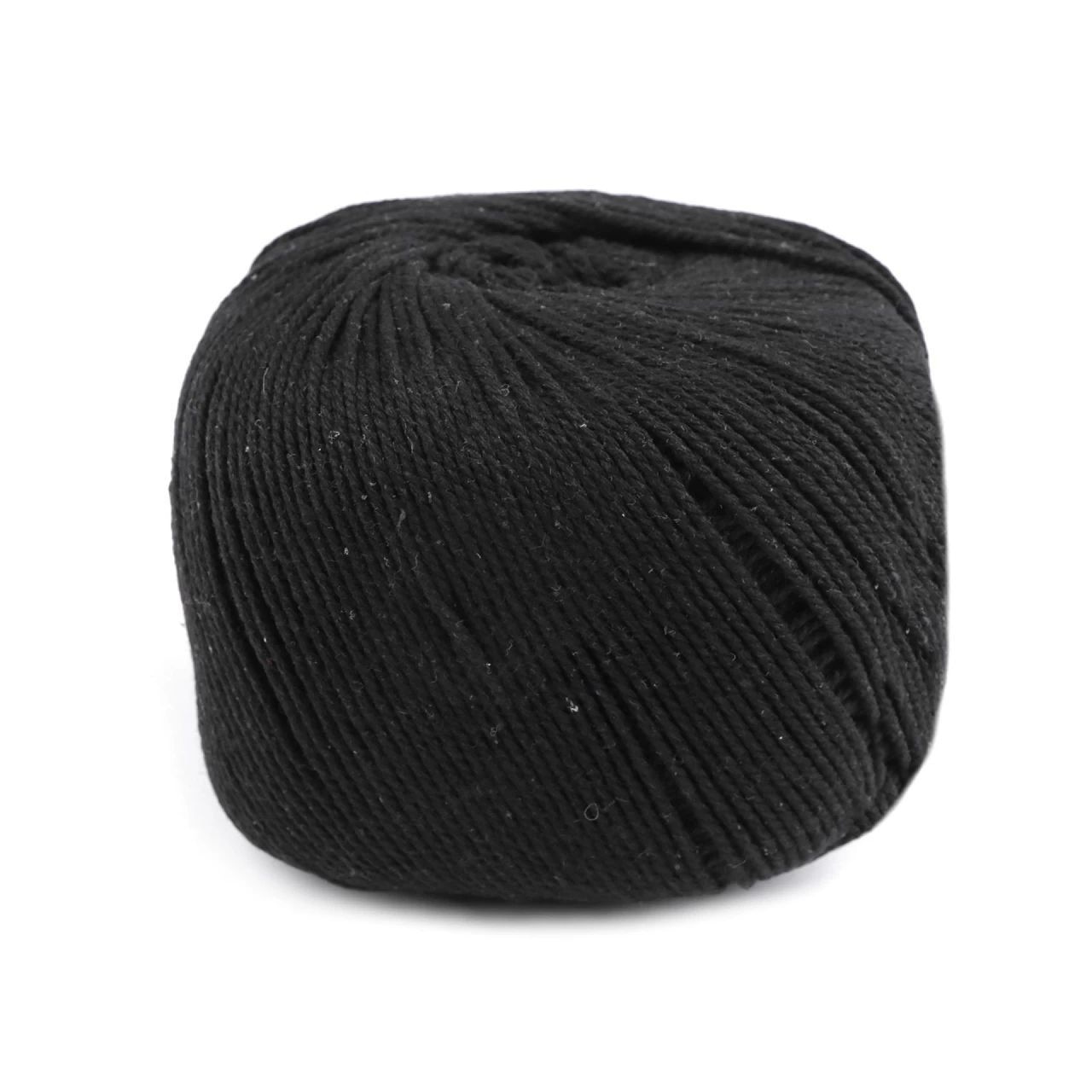 Fir bumbac, macrame, 600 g, 2 mm, negru - eMAG.ro