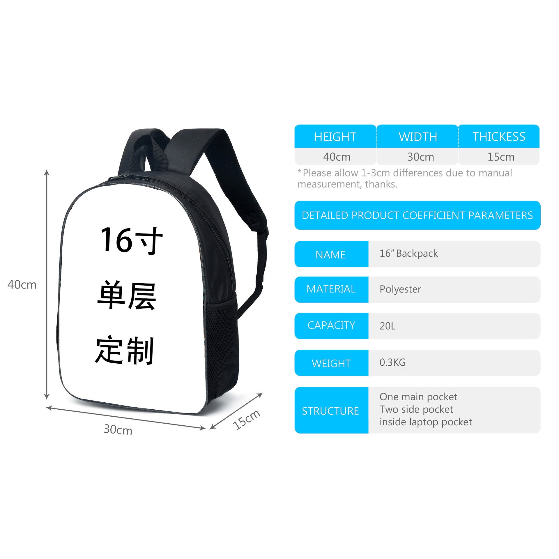 Rucsac Minecraft, Anutetouni, Poliester, 2 compartimente cu fermoar ...