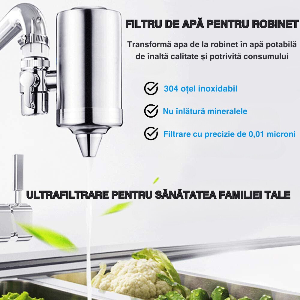 Filtru profesional pentru apa de la robinet, bucatarie sau baie ...