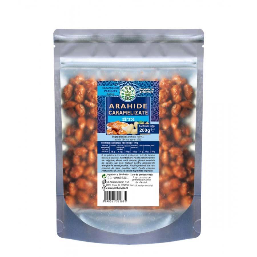 Arahide Caramelizate Sarate 200 grame Herbal Herbavit - eMAG.ro