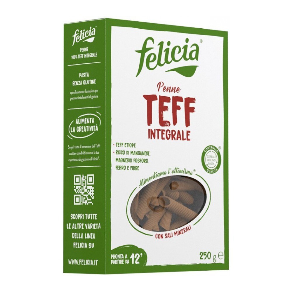 Set 2 x Penne din Faina Integrala Teff, Felicia, 250 g - eMAG.ro