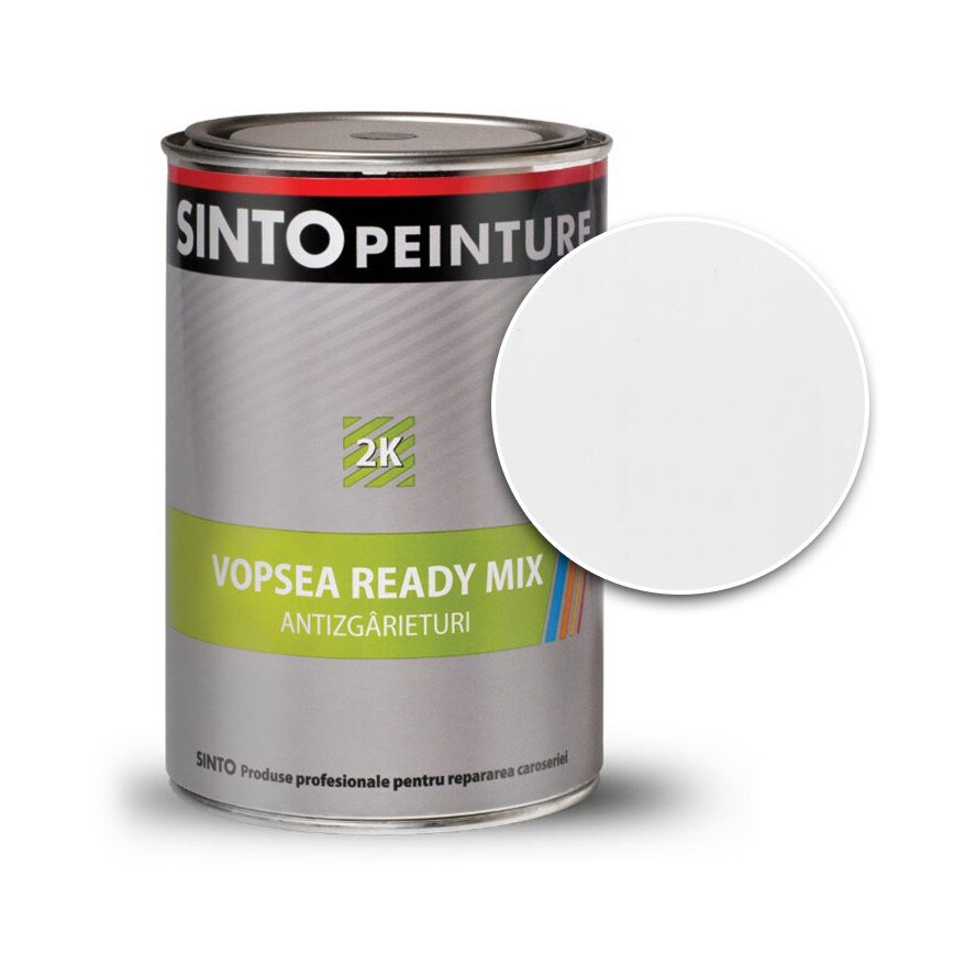 Vopsea auto profesionala Alb Casablanca, lucioasa, antizgarieturi (cu lac in compozitie), 2K ...