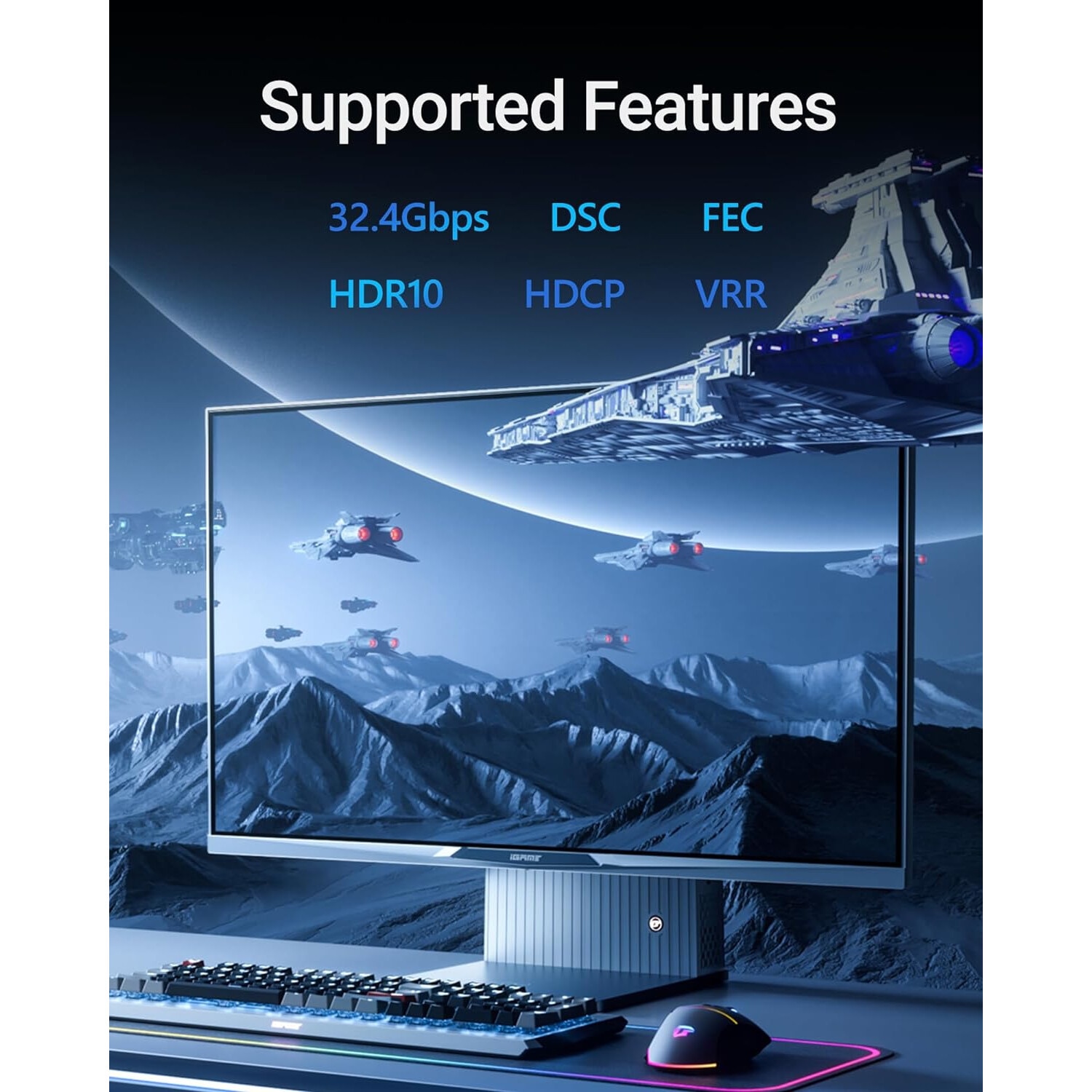 Cablu USB C Displayport DP1.4, 8K@60Hz, 4K@144Hz, Type C Thunderbolt 3 ...