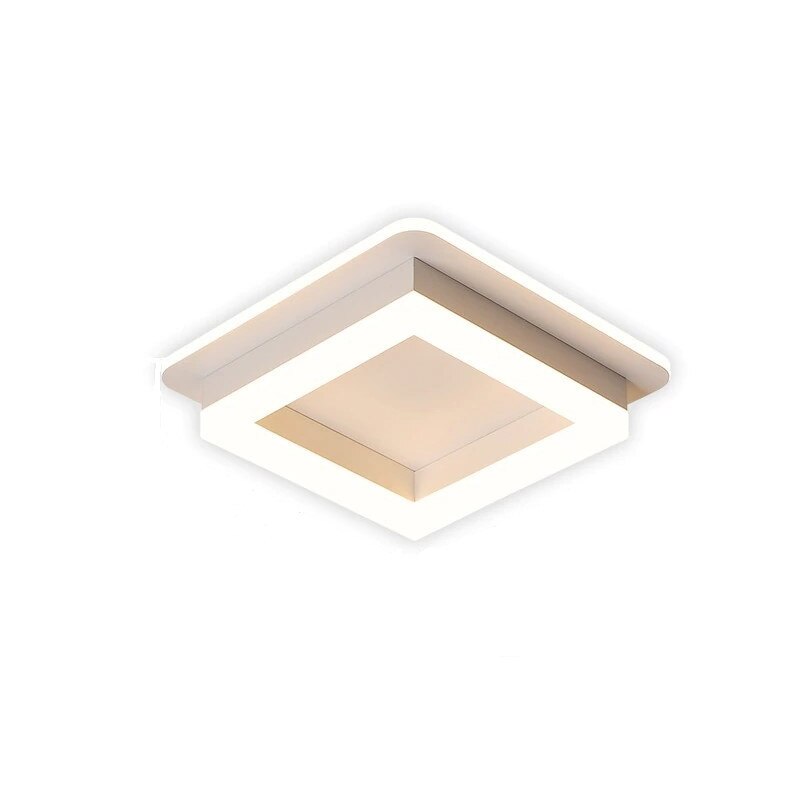 Lustra LED cu 3 functii, 40W, patrata, alba, lumina calda/rece/naturala ...